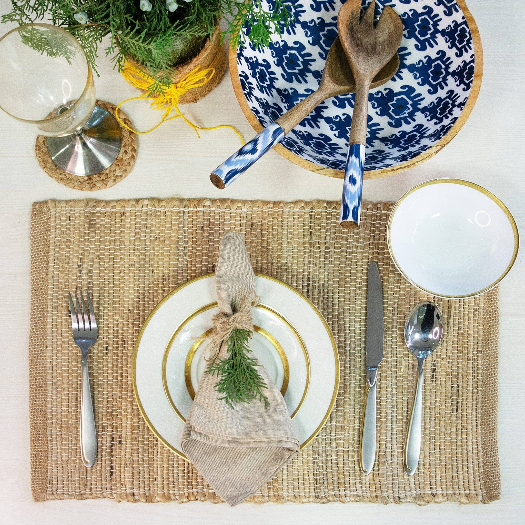 Set of 4 Unique Jute & Hemp Placemats - Chic & Durable – Small Batch ...